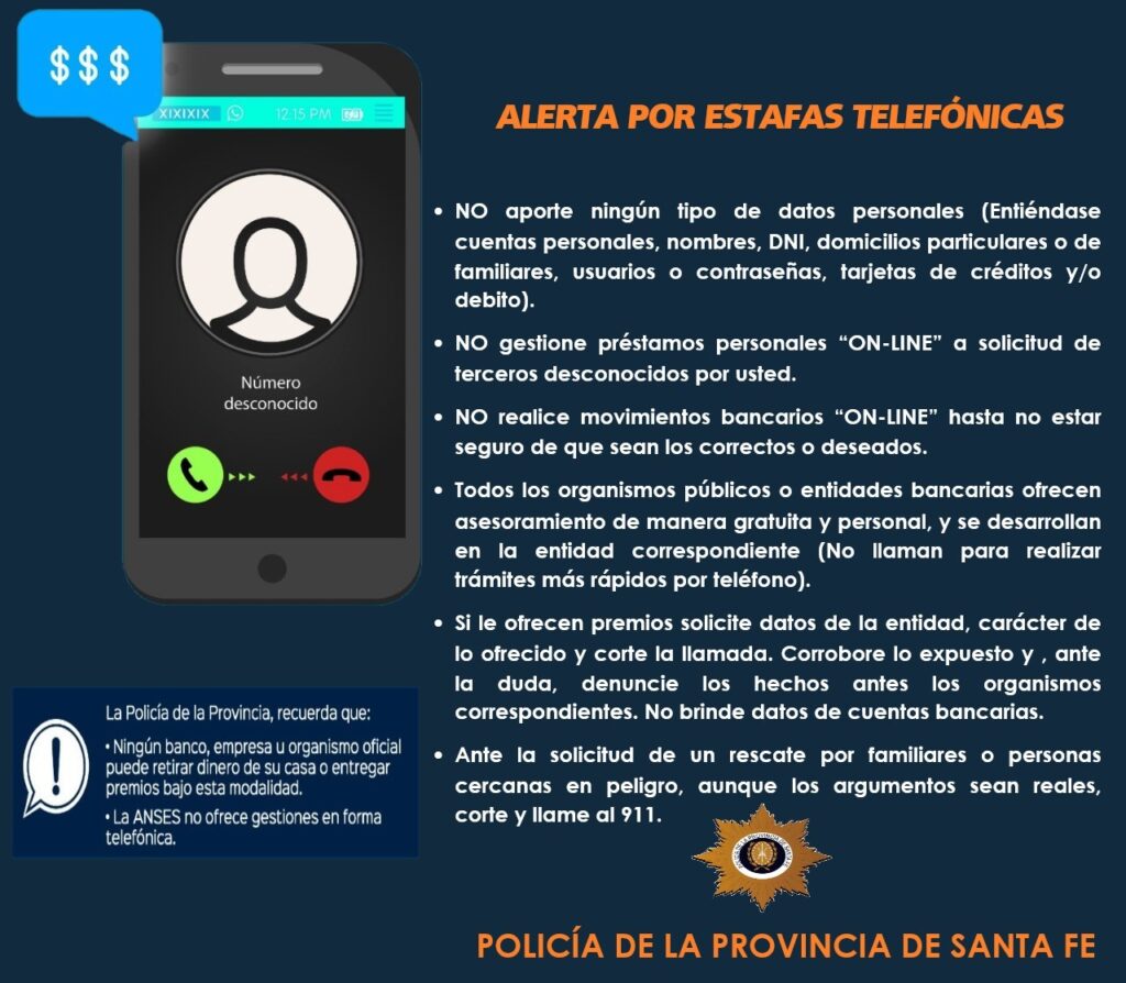 ALERTA POR ESTAFAS TELEFONICAS – lanuevavozregional